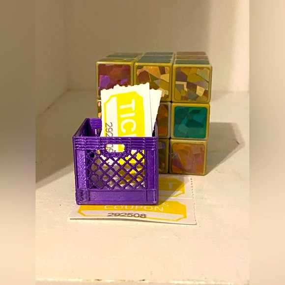 Hand Crafted | Office | Miniature Purple 3d Printed Milk Crate | Poshmark